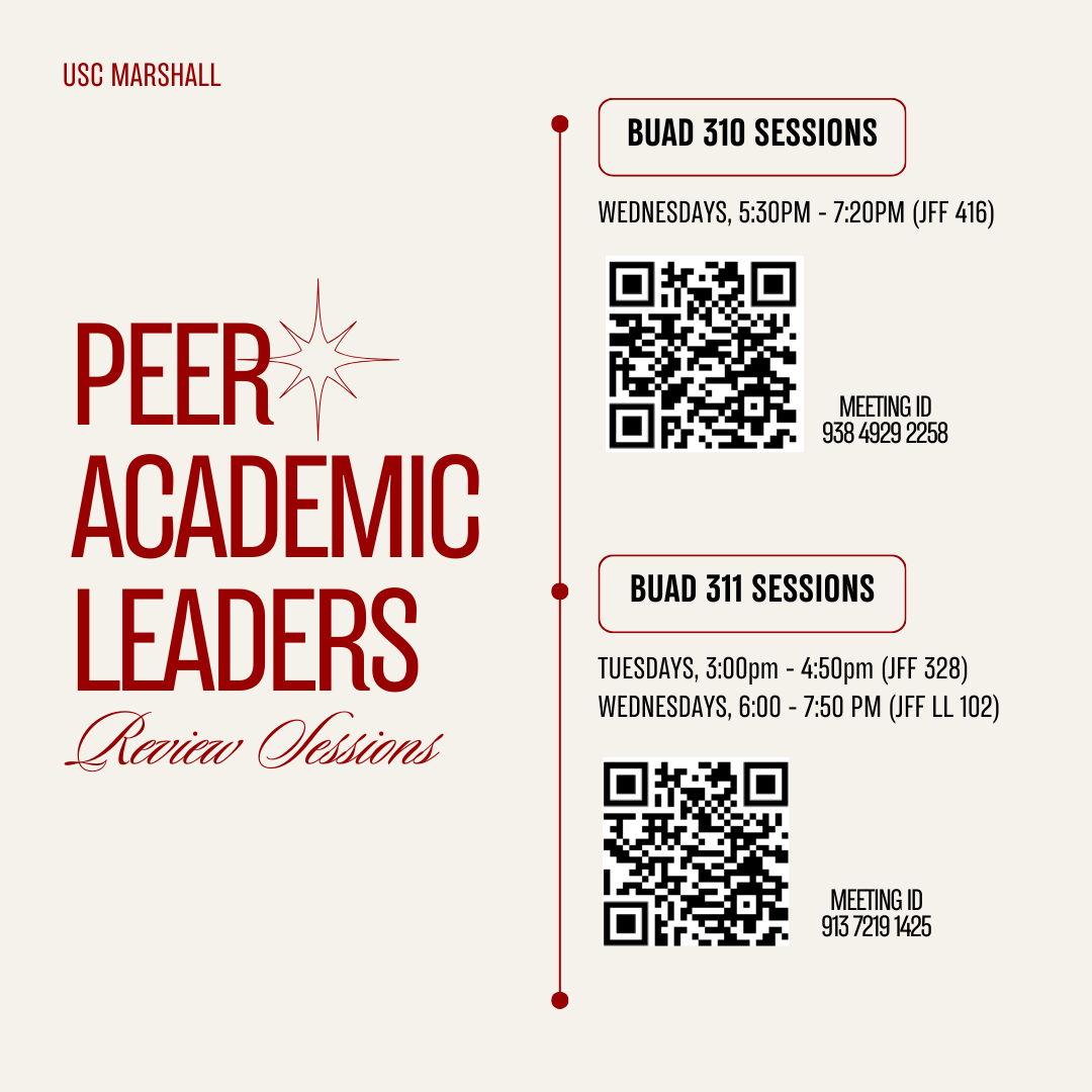 Marshall Study Sessions | USC Marshall